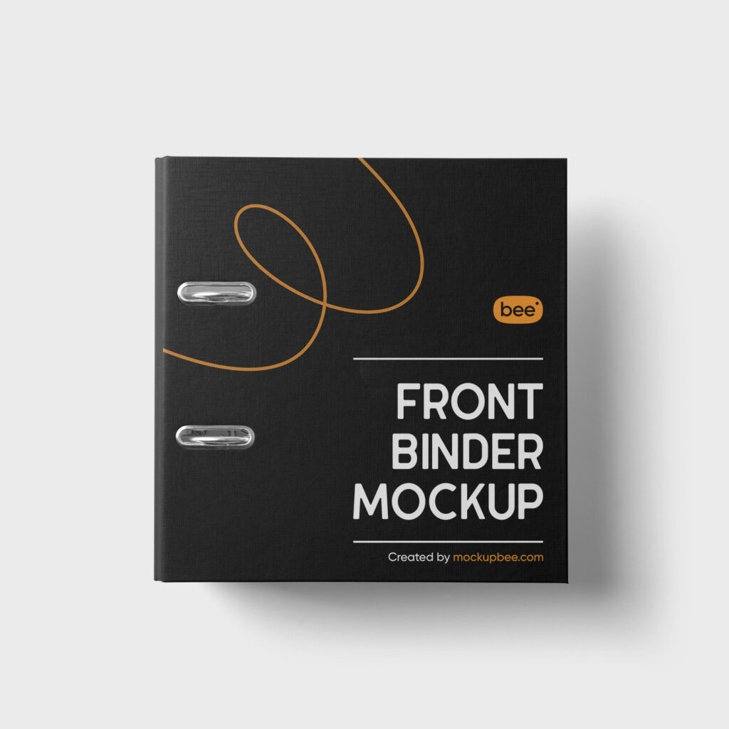 Free Front Binder Mockup - mockupbee