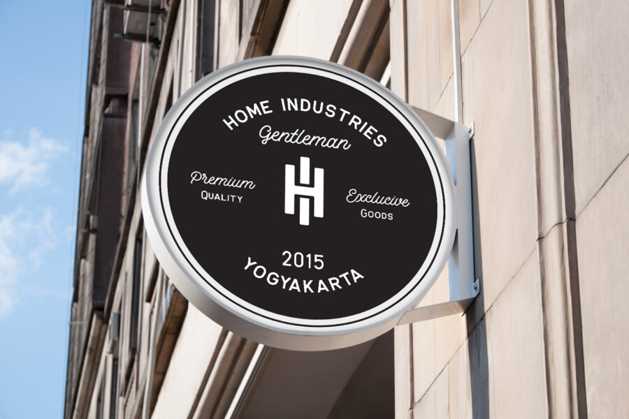 Free Round Sign Mockup - mockupbee