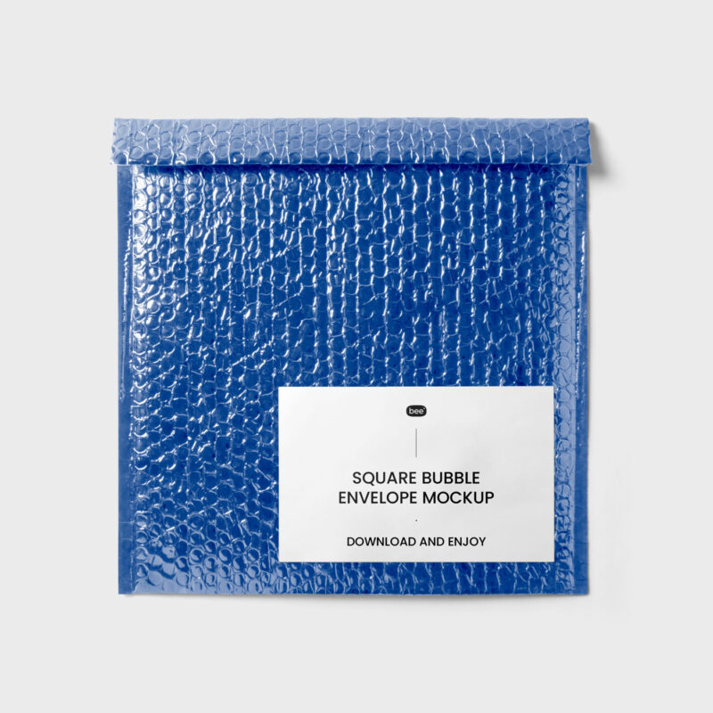 Free Square Bubble Envelope Mockup - mockupbee