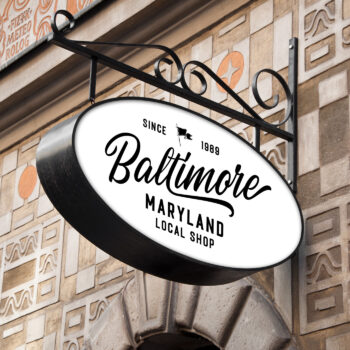 Free Thick Sign Mockup - mockupbee