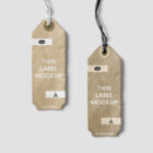 Free Thin Label Mockup - mockupbee