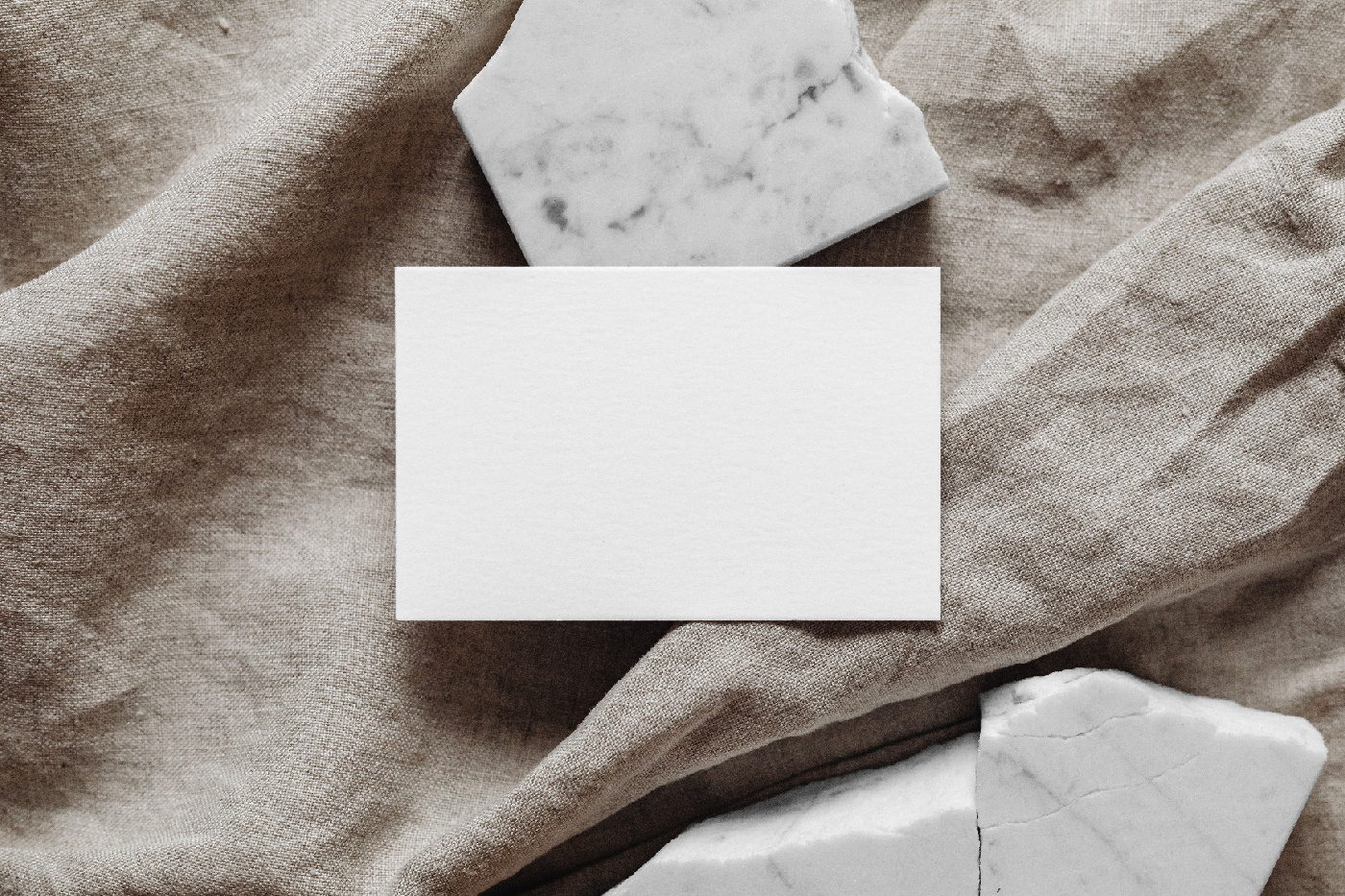 Free Business Card on Stones Mockup - mockupbee