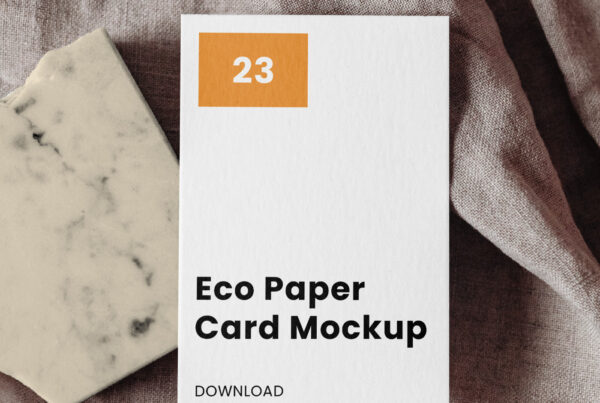 Free Business Card on Stone Mockup - mockupbee