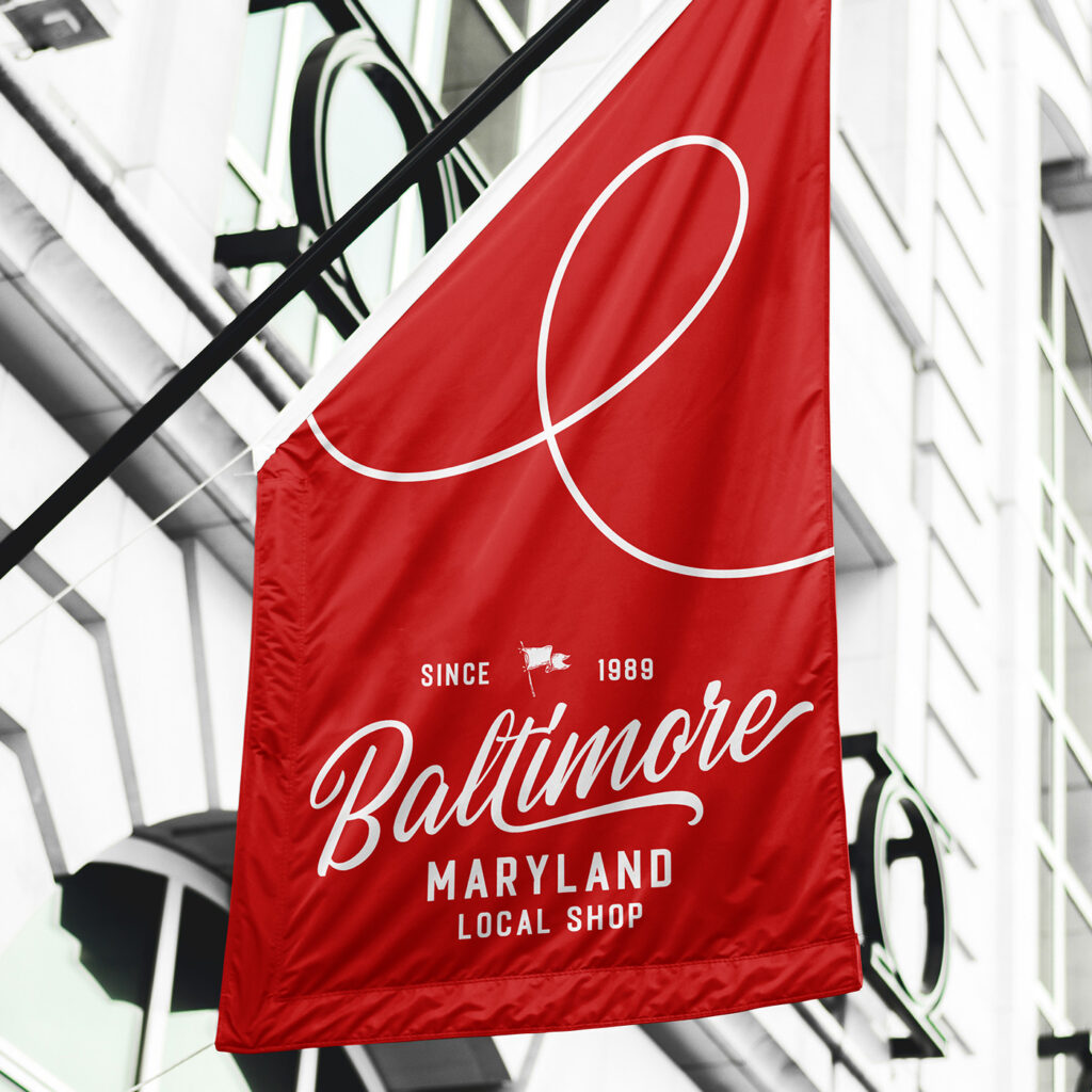 Free Asymmetrical Flag Mockup - mockupbee