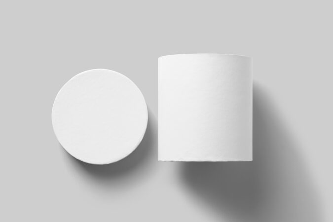 Free Round Box with Lid Mockup - mockupbee