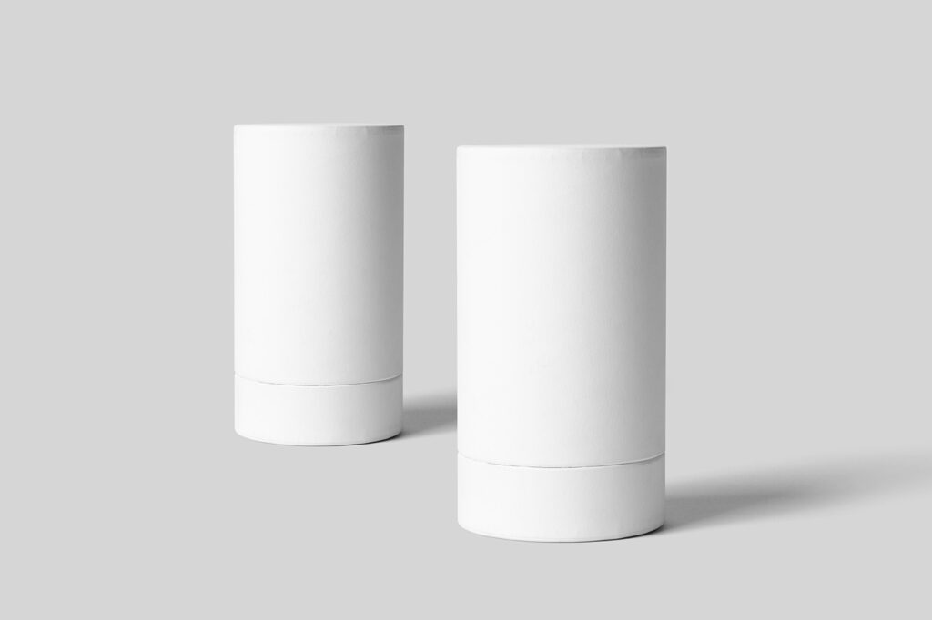 Free Tall Tube Box Mockups - mockupbee