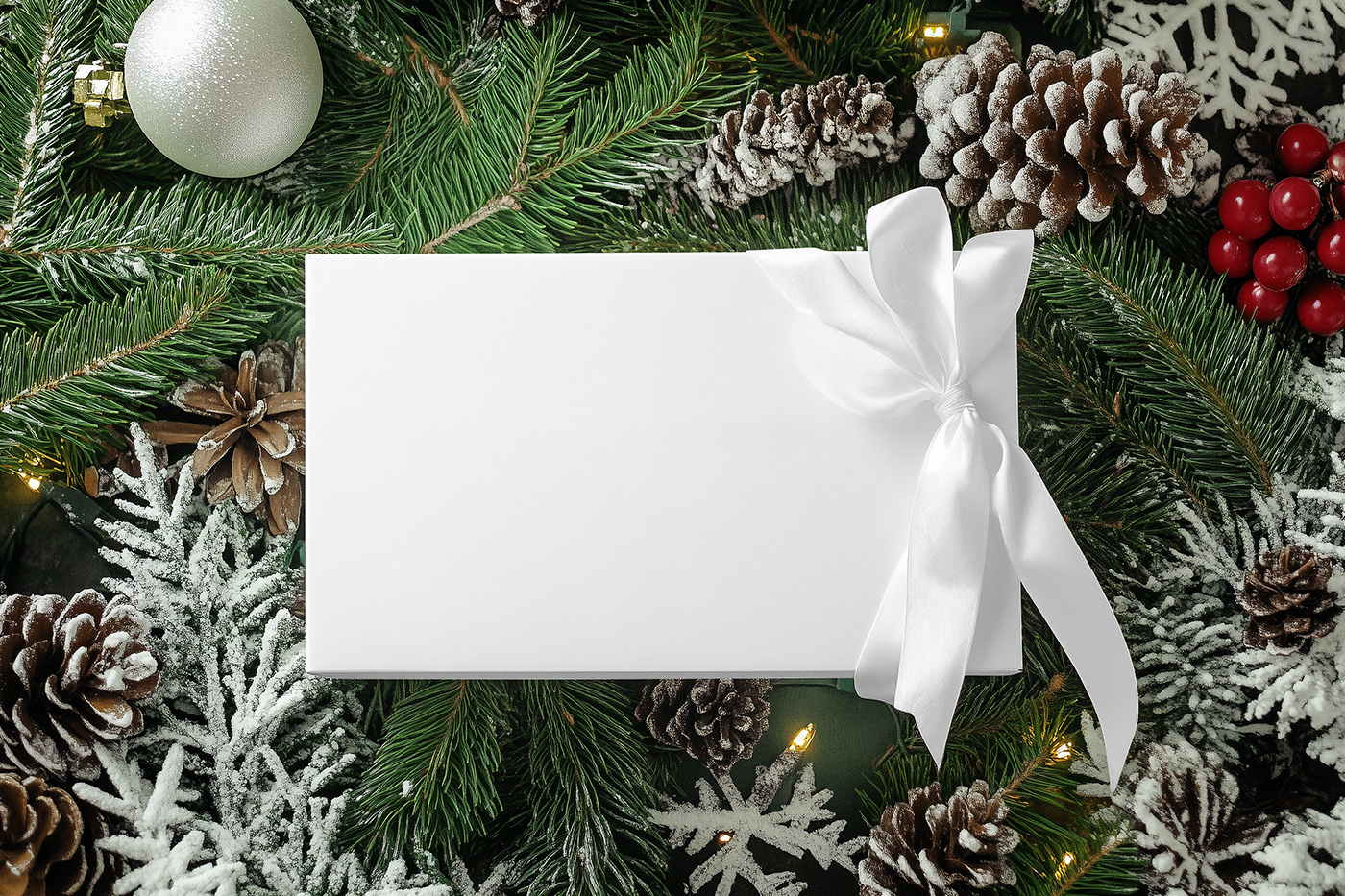 Free Christmas Box Mockup - mockupbee
