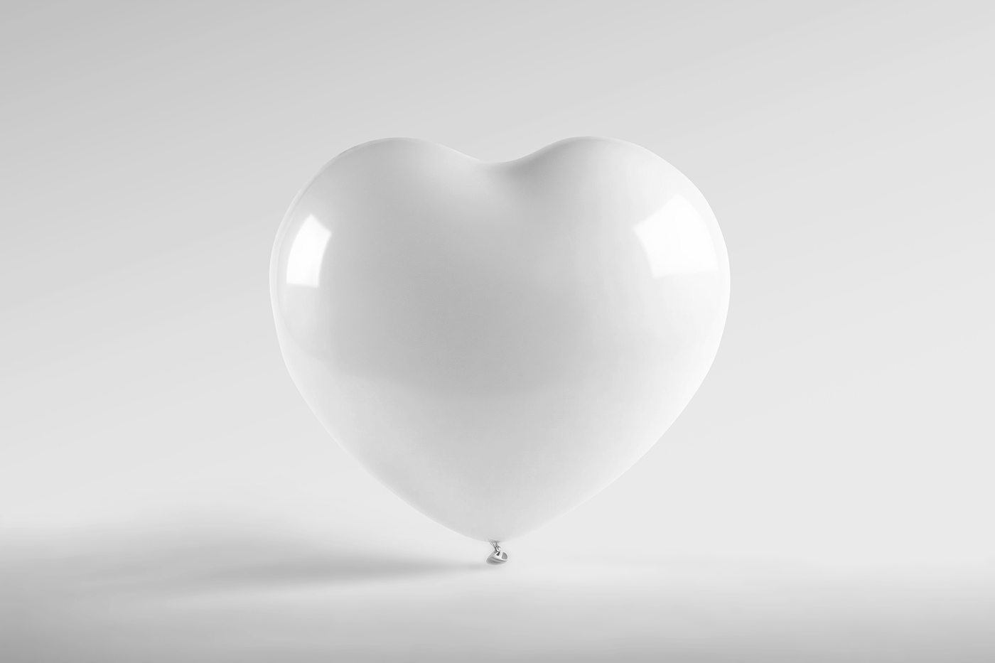 Free Heart Shaped Balloon Mockup - mockupbee