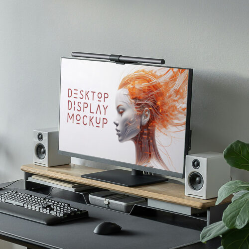 Free Desktop Screen Mockup - mockupbee