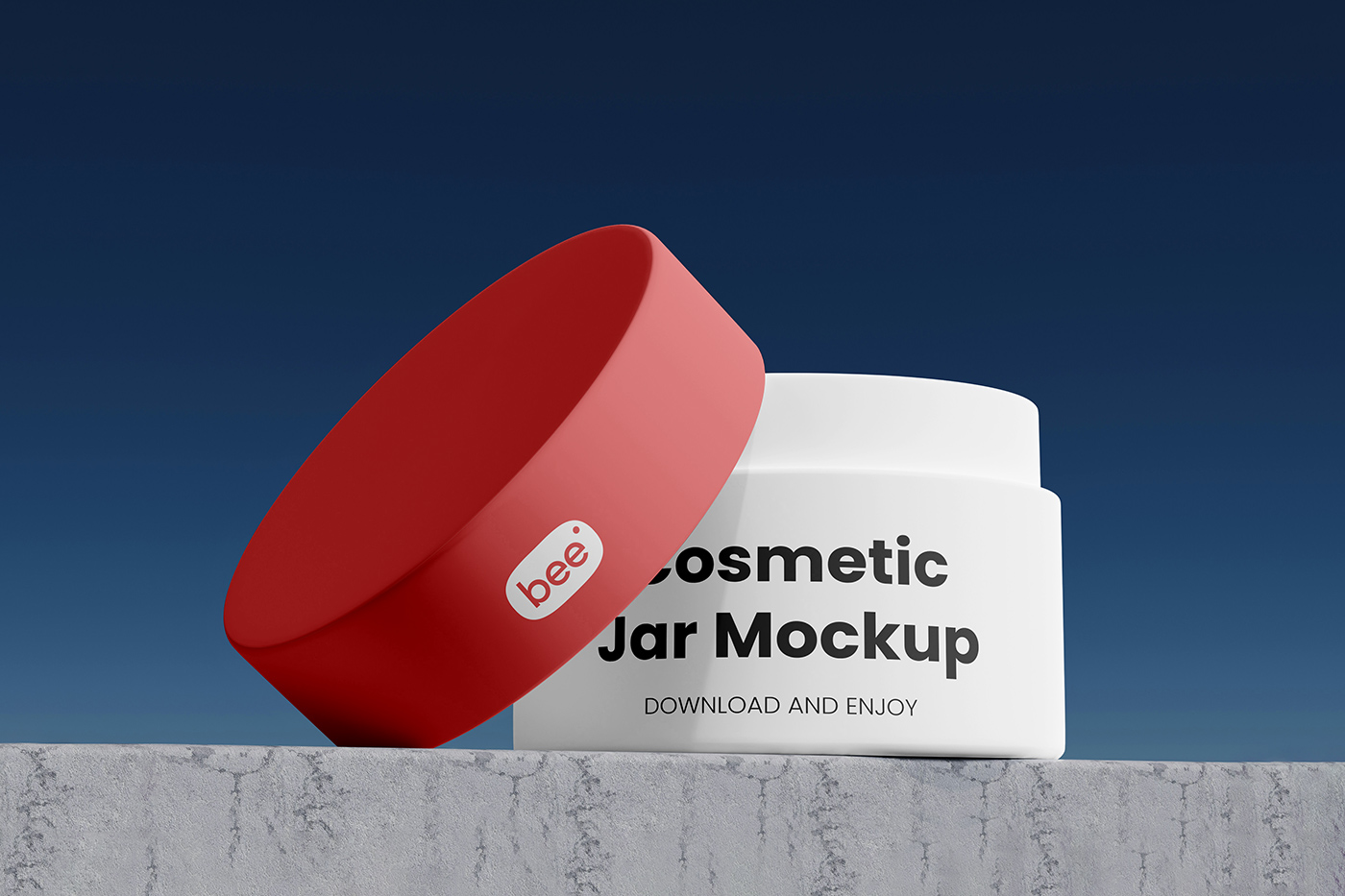 Free Cosmetic Packaging Jar Mockup - mockupbee