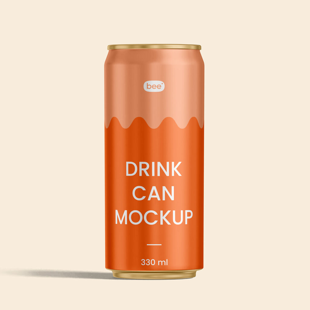 Free Narrow Can Mockup - mockupbee