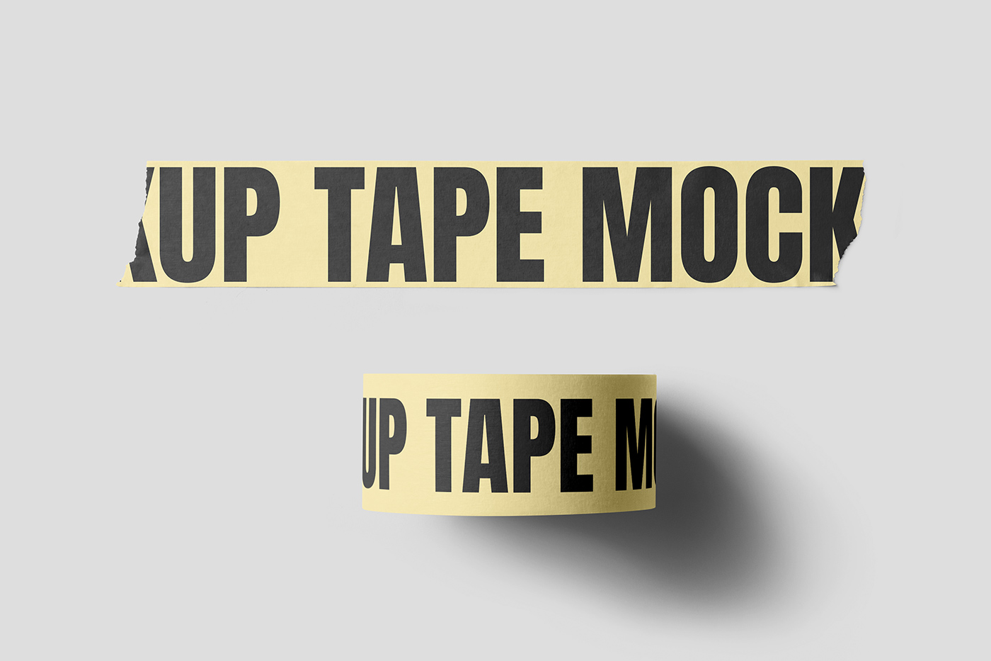 Free Tape Top View Mockup - mockupbee