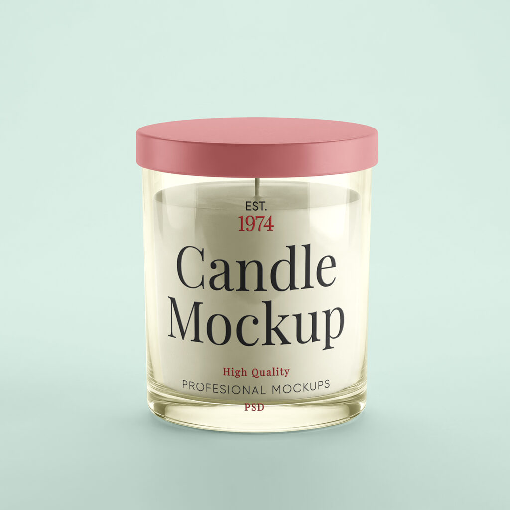 Free Closed Candle Mockup - mockupbee