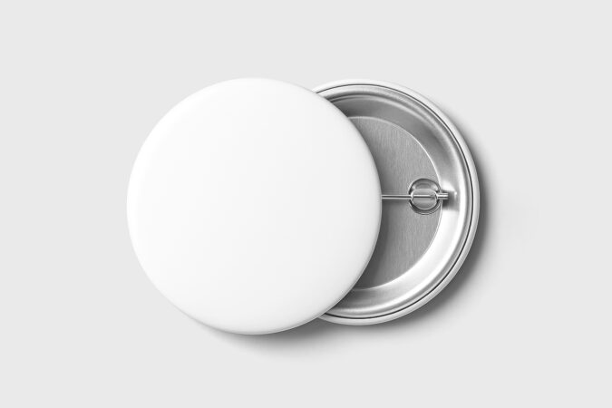 Free Round Badge Mockup - mockupbee