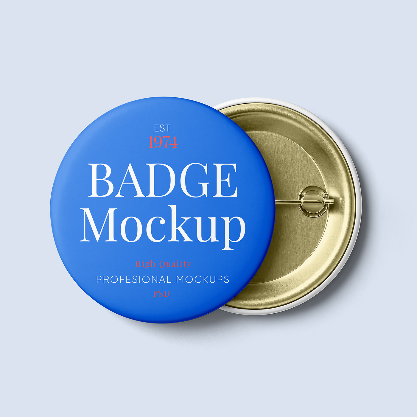 Free Round Badge Mockup - mockupbee
